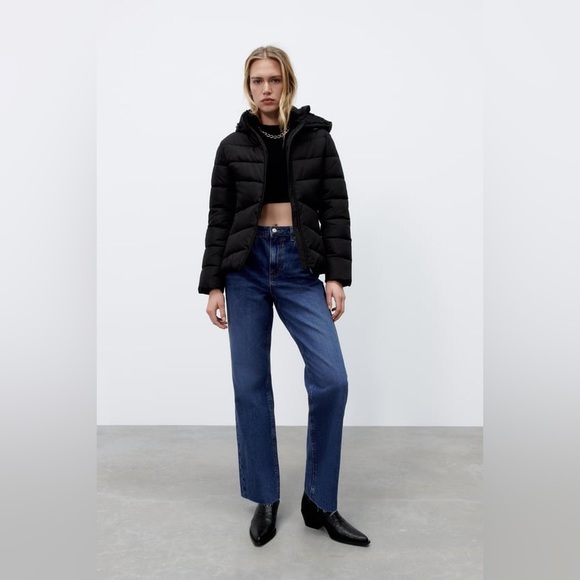 Zara | Jackets & Coats | Zara Basics Black Puffer | Poshmark